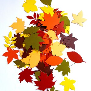 Fall Leaves Confetti Die Cut Outs ( Fall Decoration, Autumn Decor ...