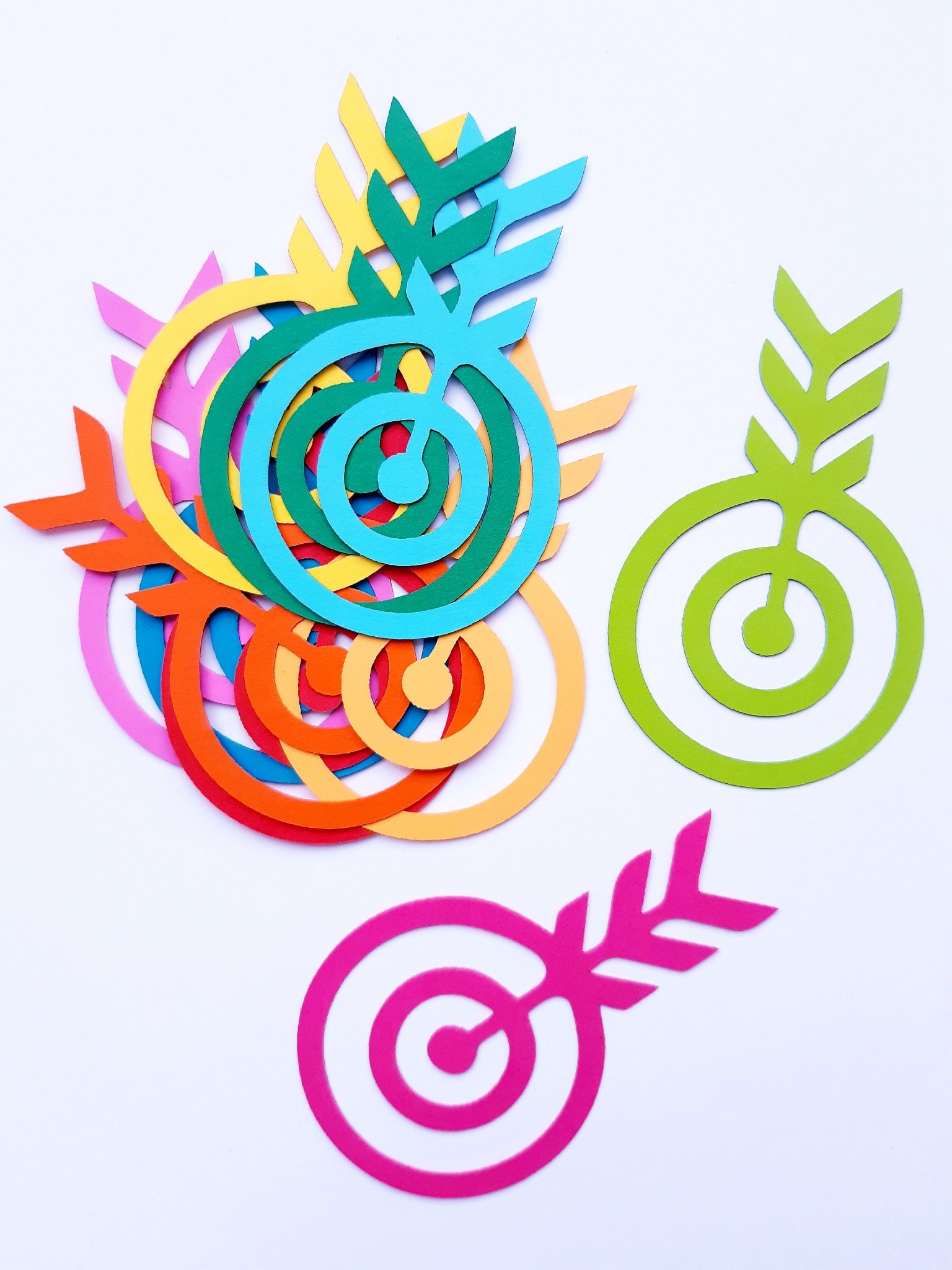 Bulls Eye Die Cut Out ( Party Decoration, Scrap Booking, Decoupage ...