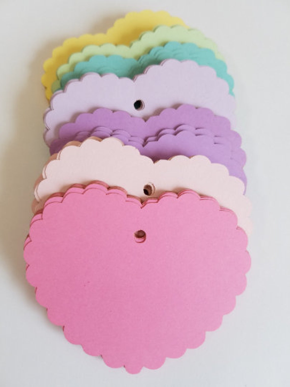 Heart Shaped Gift Tags Die Cut Outs Scrap Booking Garlands - Etsy