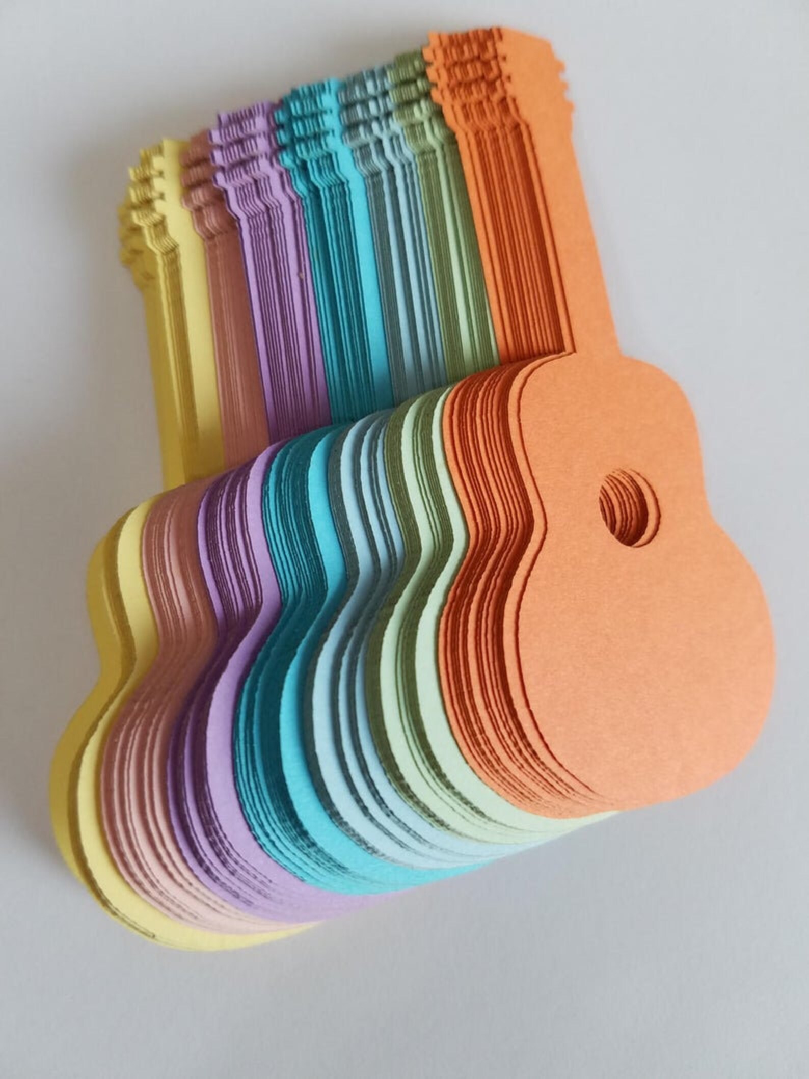 Guitar Die Cut Outs ( Scrap Booking, Embellishments, Decoupage, Party ...