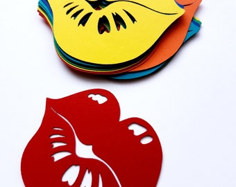 Lip Die Cut Outs Party Decoration Bachelorette Party Decor | Etsy