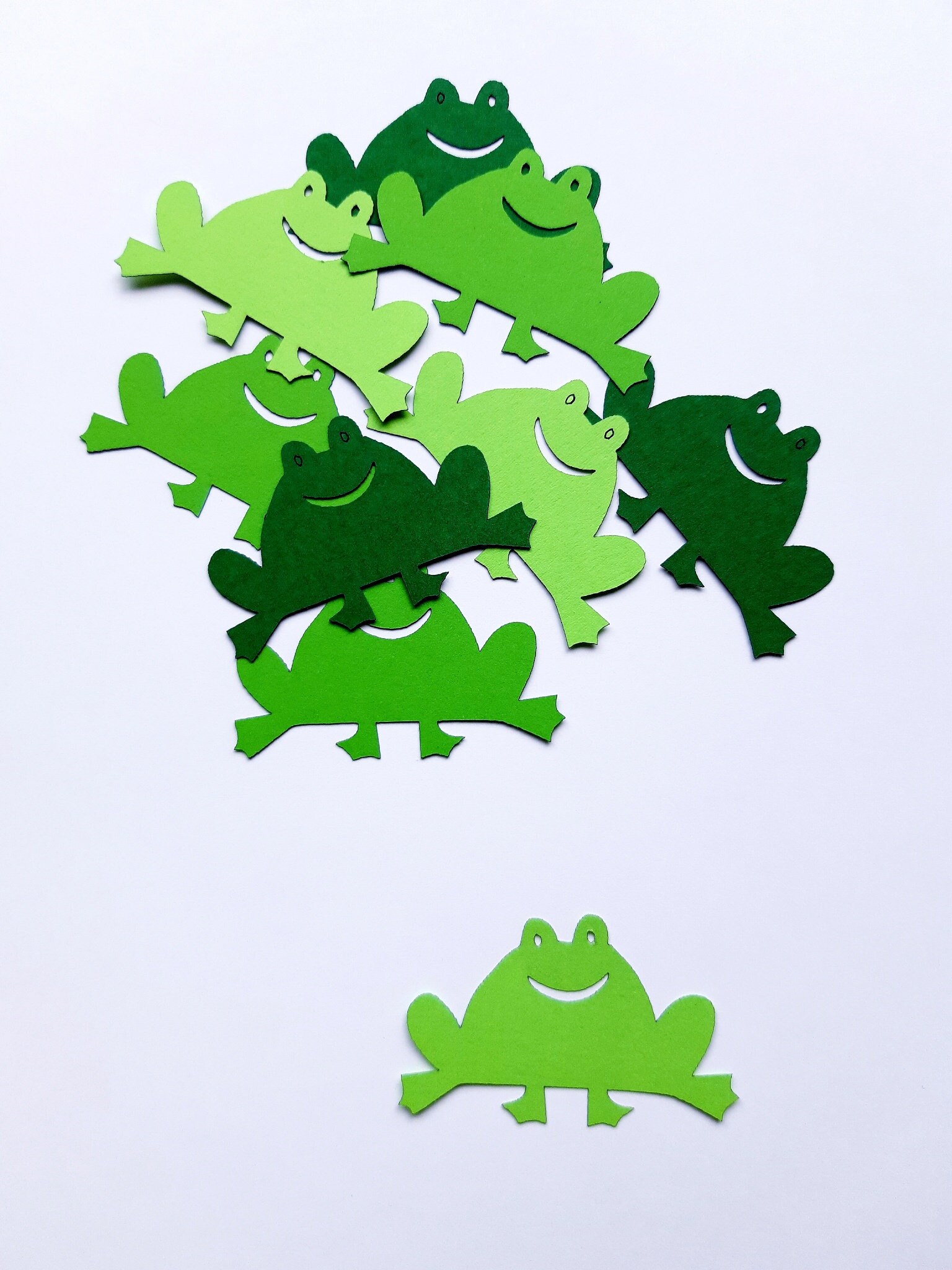 Frog Die Cut Outs ( Scrap Booking, Baby Shower Decor, Spring Decor ...