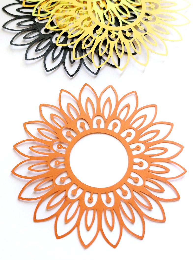 Sunflower Die Cut Out ( Scrap Booking, Confetti, Party Decoration ...
