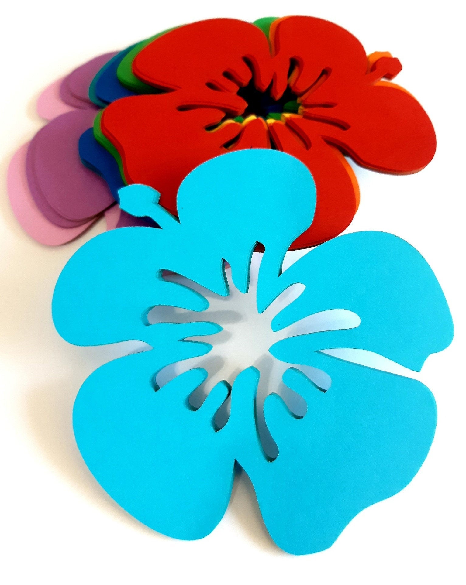 Hibiscus Flower Die Cut Out ( Spring Decoration, Wedding Decor, Flower ...