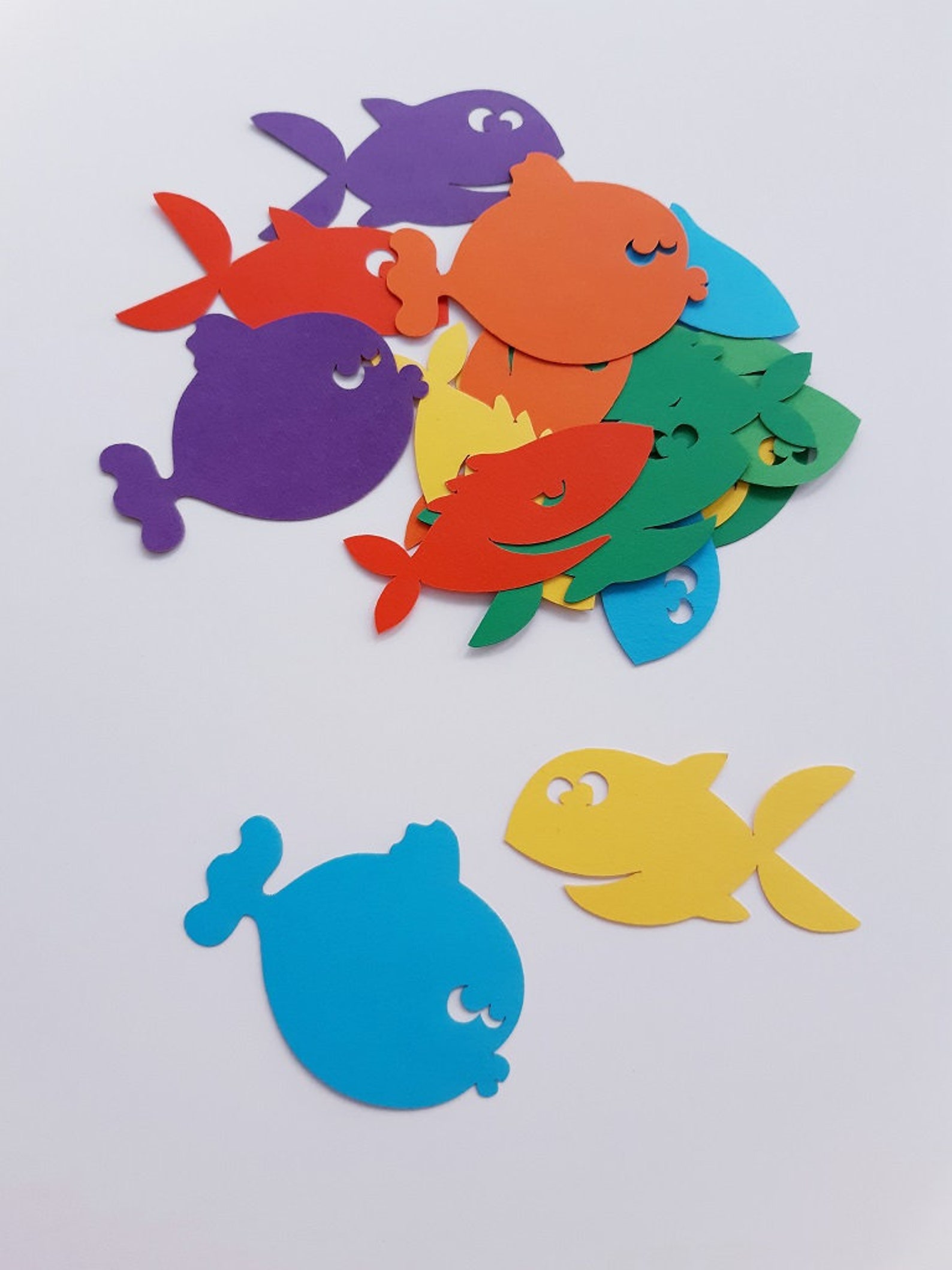 Fish Die Cut Outs Scrap Booking, Under the Sea Theme, Party Decoration ...
