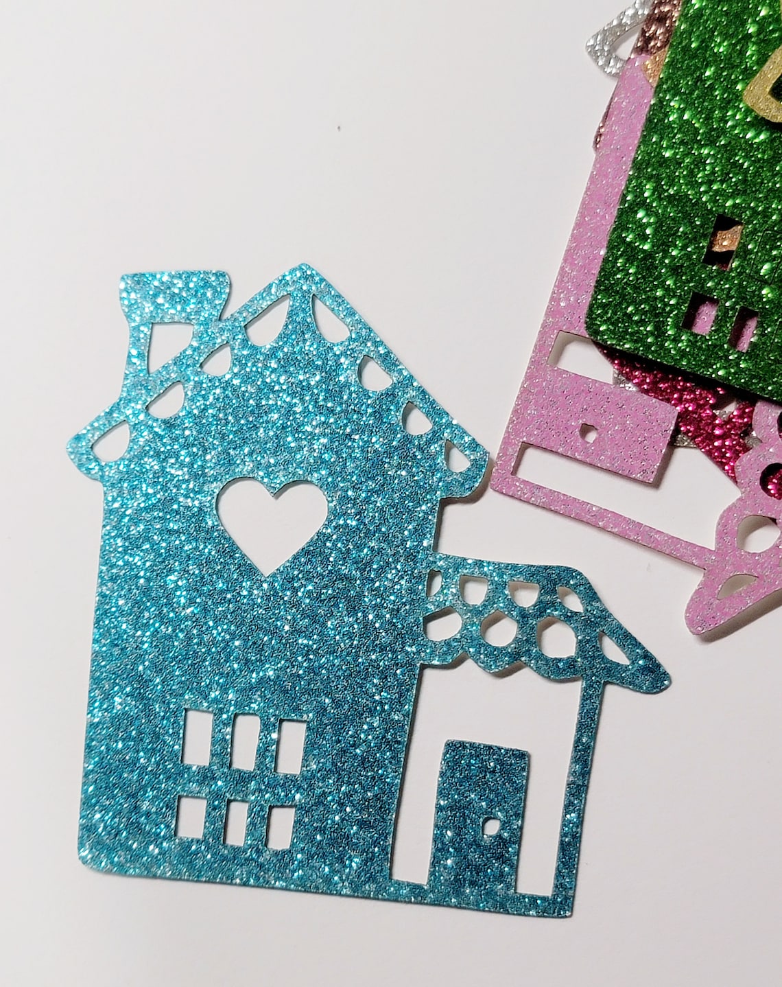 Glitter House Die Cut Outs ( Scrap Booking, Card Making, Kids Crafts ...