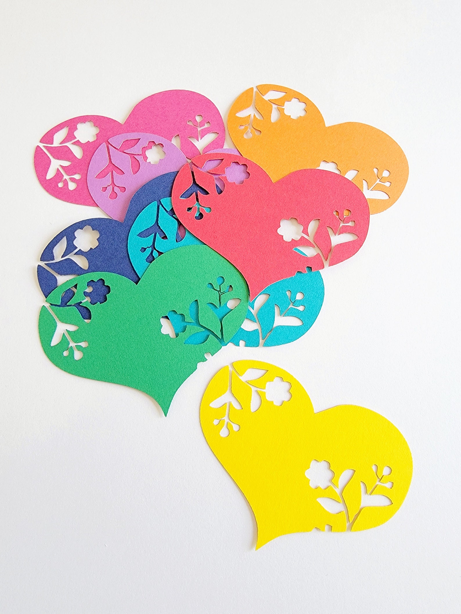 Heart Die Cut Outs ( Scrap Booking , Valentines Decor, Wedding Decor ...