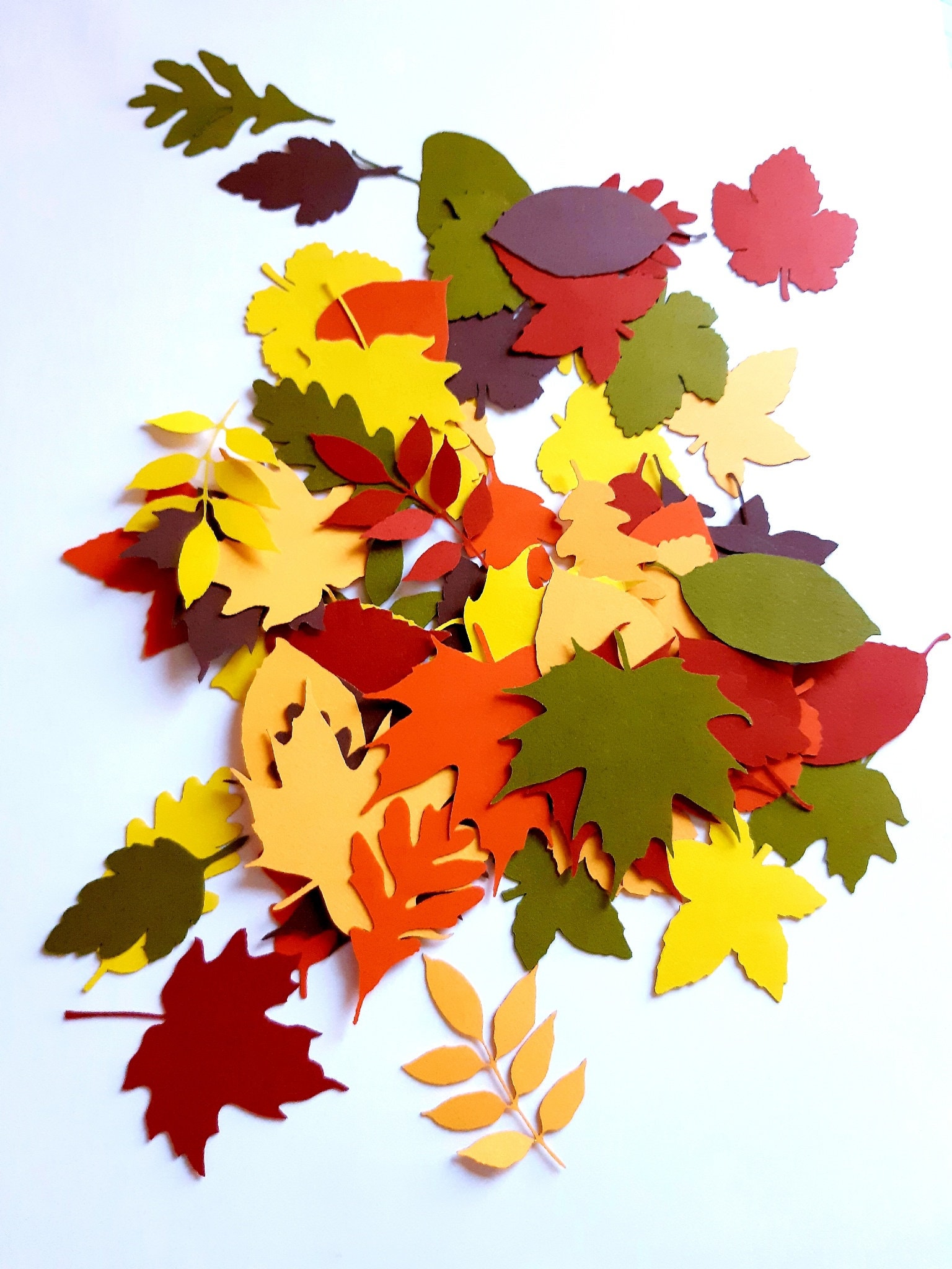 Fall Leaves Confetti Die Cut Outs ( Fall Decoration, Autumn Decor ...