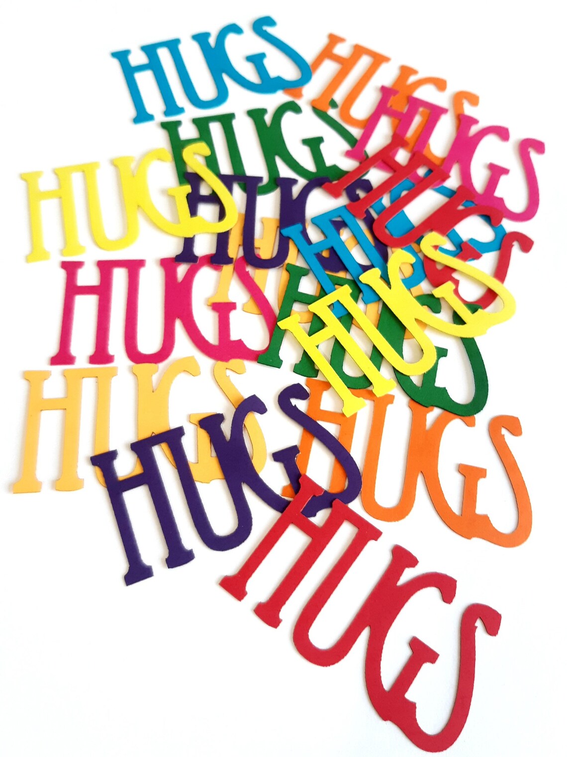 Word " Hug " Die Cut Out ( Valentines Decor, Card Making, Scrap Booking ...