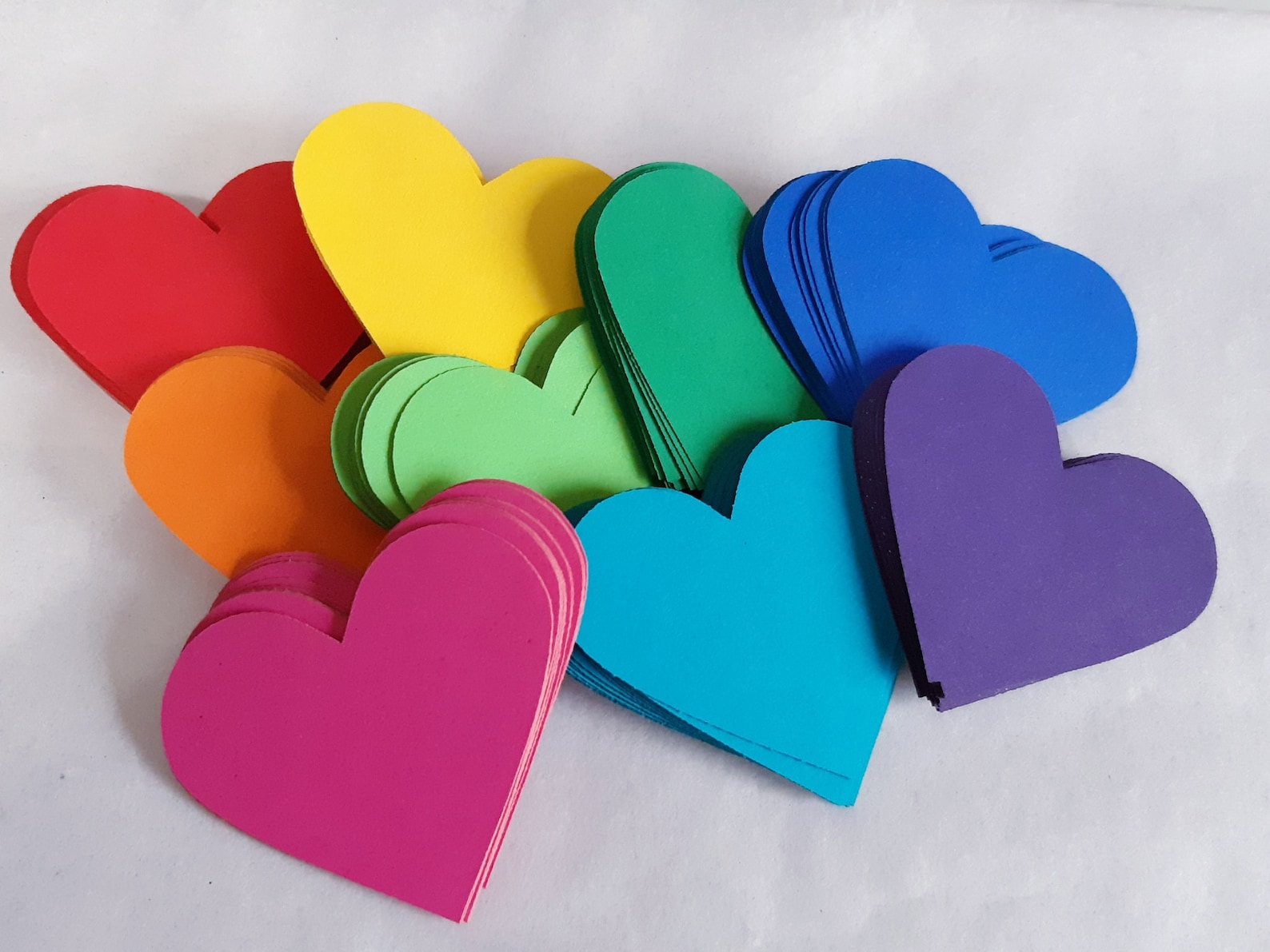 Heart Die Cut Outs Scrap Booking Valentines Decor Wedding - Etsy