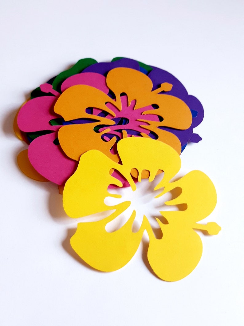 Hibiscus Flower Die Cut Out Spring Decoration Wedding - Etsy