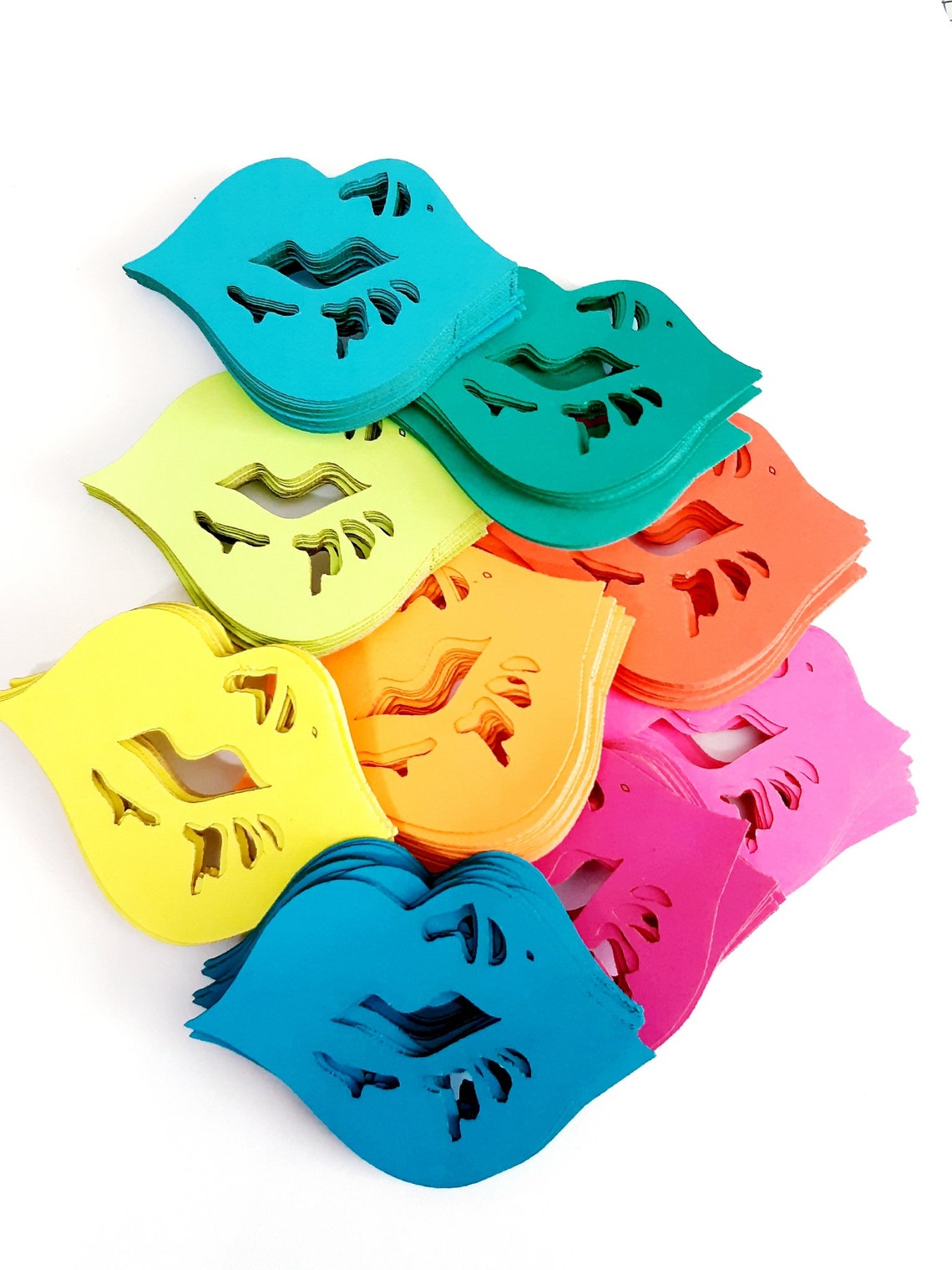 Lip Die Cut Outs Party Decoration Bachelorette Party Decor | Etsy