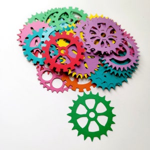 Steam Punk Gear Style Die Cut Outs ( STEM, Robot Theme, Scrap Booking ...