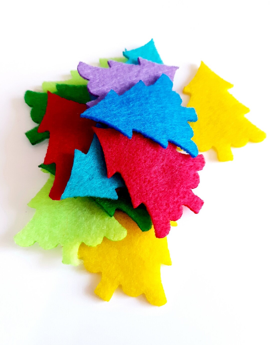 Felt Christmas Tree Cut Outs ( Christmas Decoration, Holiday Decoration ...