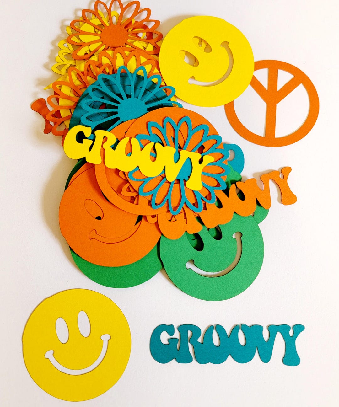 Groovy Retro 60s Themed Die Cut Out Variety Pack ( Retro Decoration ...