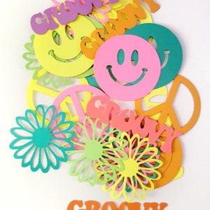 Groovy Retro 60s Themed Die Cut Out Variety Pack ( Retro Decoration ...