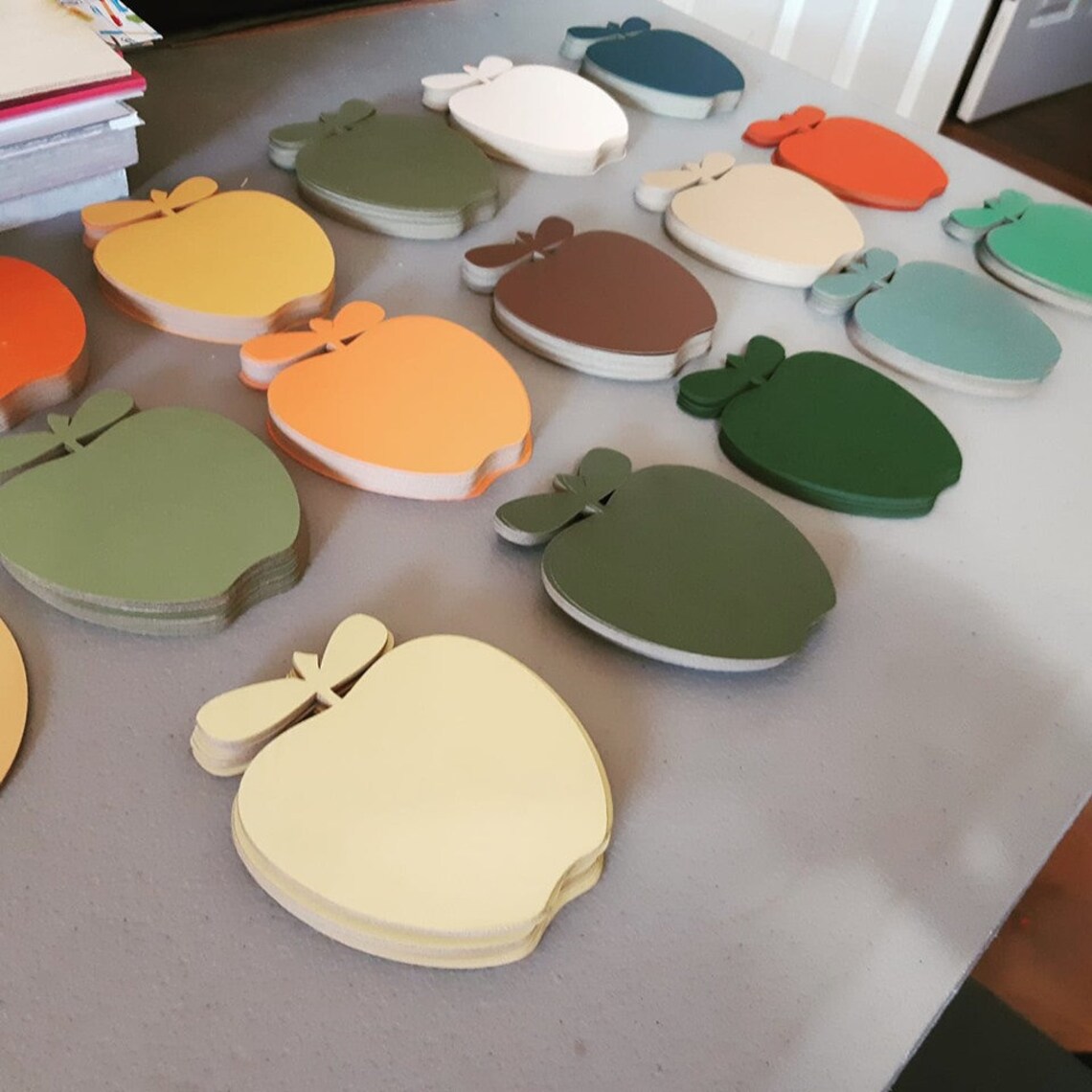 Apple Die Cut Outs School Projects Scrap Booking Card - Etsy