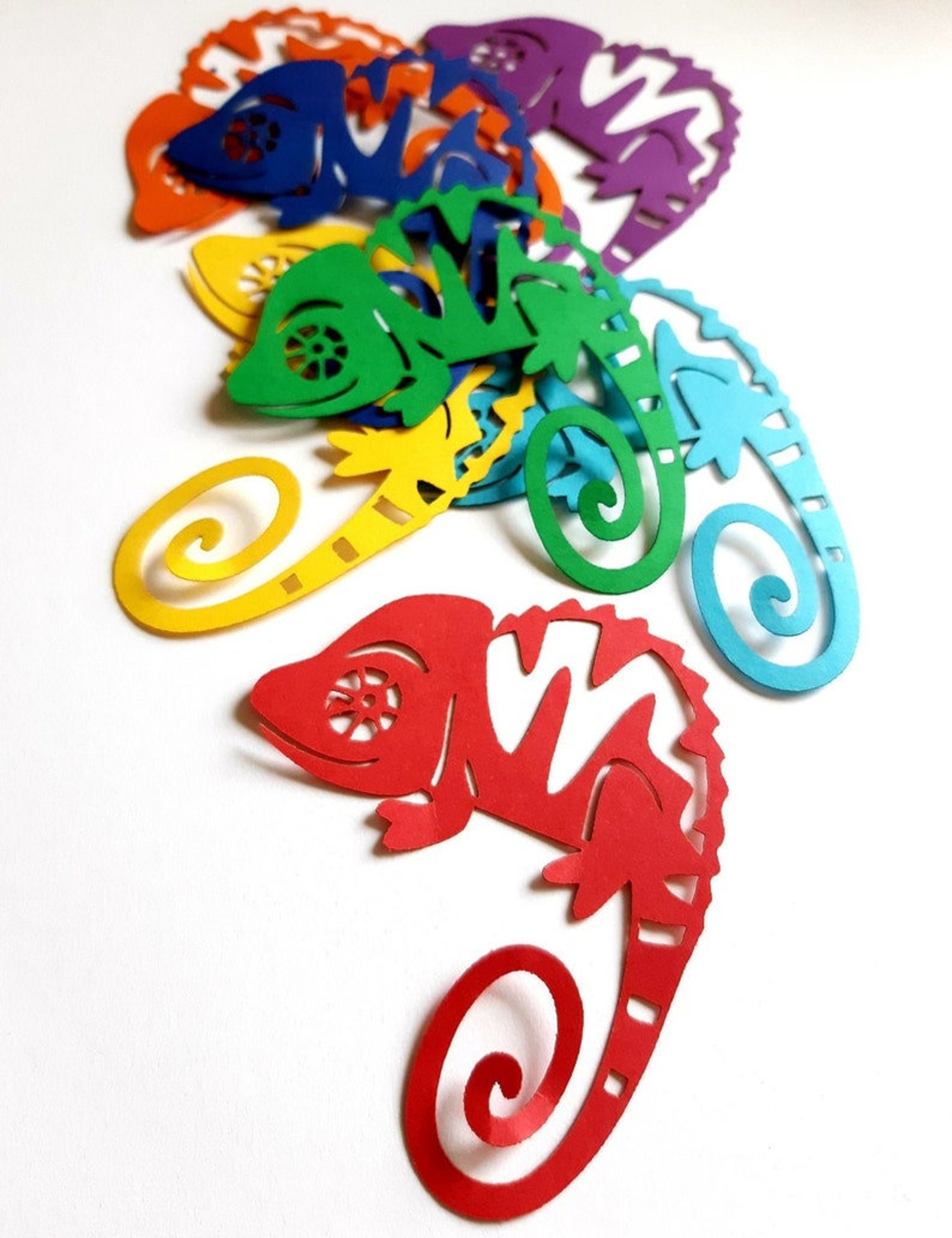 Chameleon Die Cut Out ( Scrap Booking, Confetti, Party Decoration ...