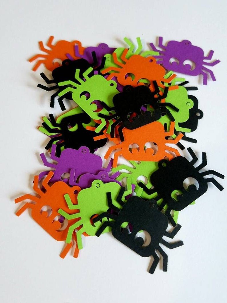 Spider Die Cut Outs ( Halloween Decor, Scrap Booking, Confetti ) - Etsy