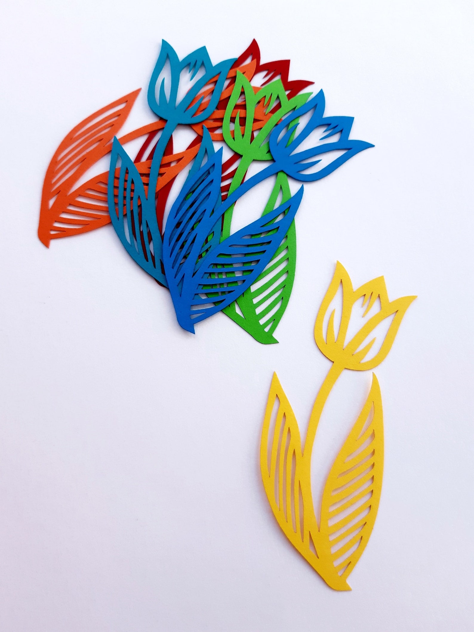 Tulip Flower Die Cut Outs Spring Decoration Scrap Booking - Etsy