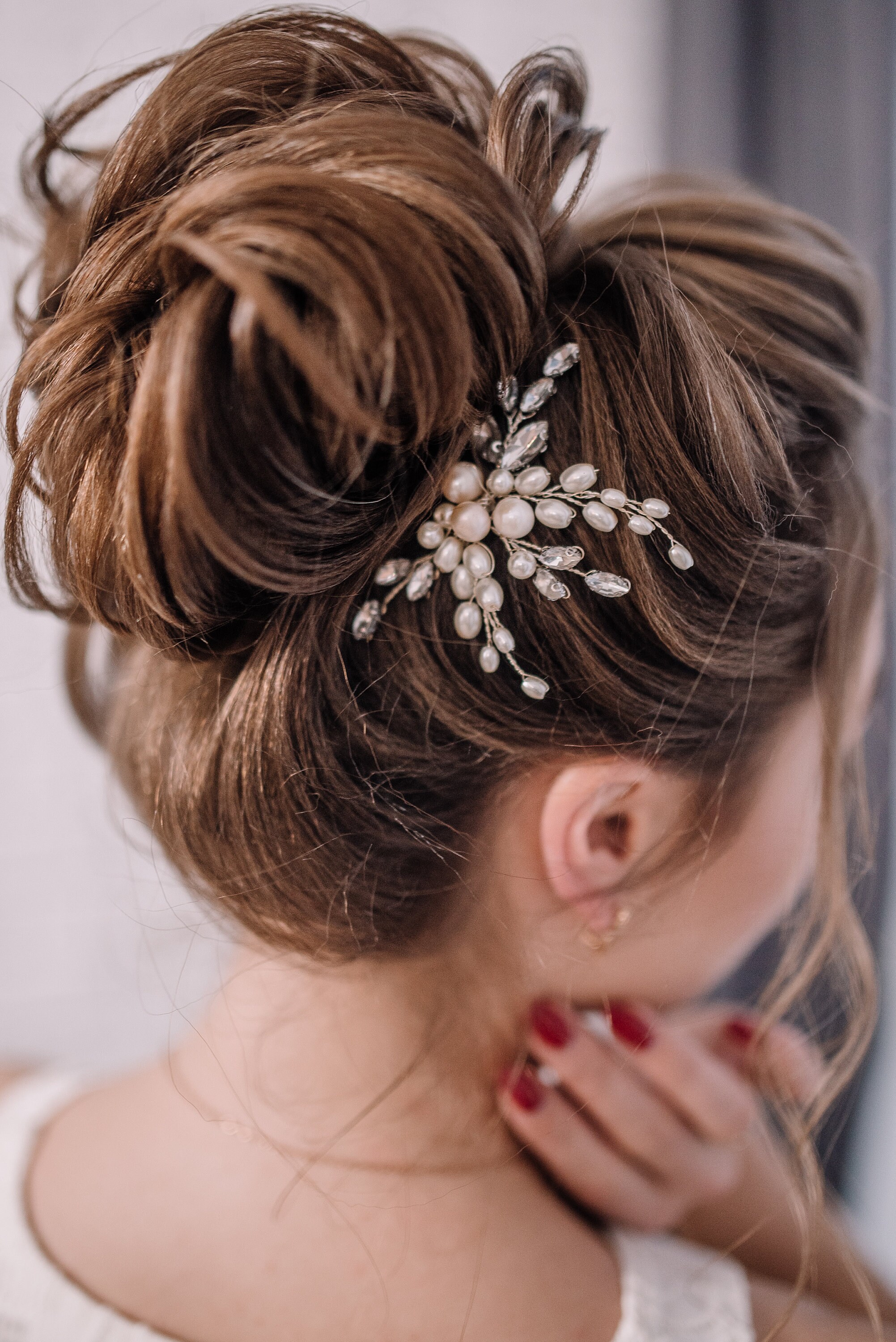 Pearls Hair Comb-ivory Hair Comb bridal Hair Comb-wedding | Etsy