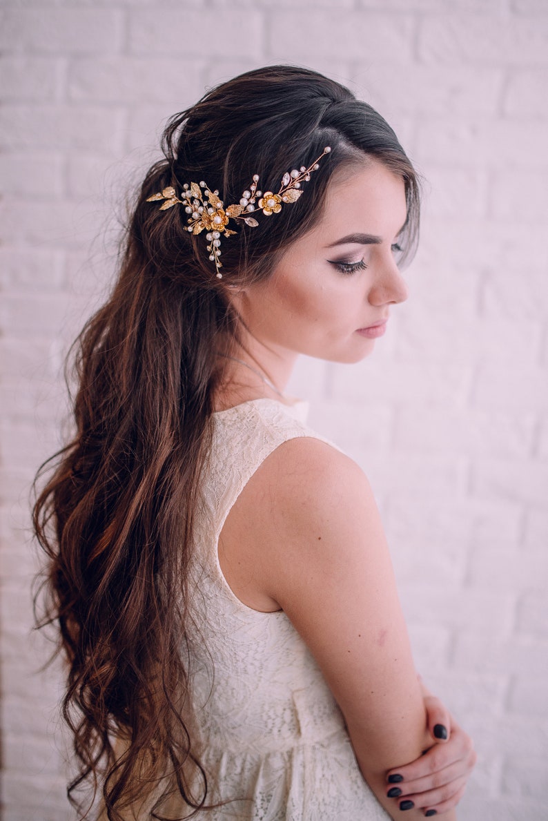 Gold Hair Accessories-gold Bridal Hair Vine-wedding Hair | Etsy