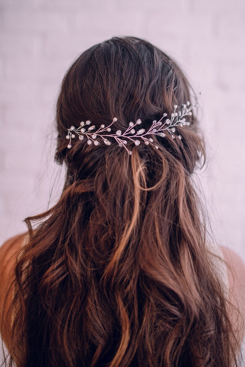 Long Hair Vine-bridal Hair Vine-wedding Hair Vine Silver Hair - Etsy