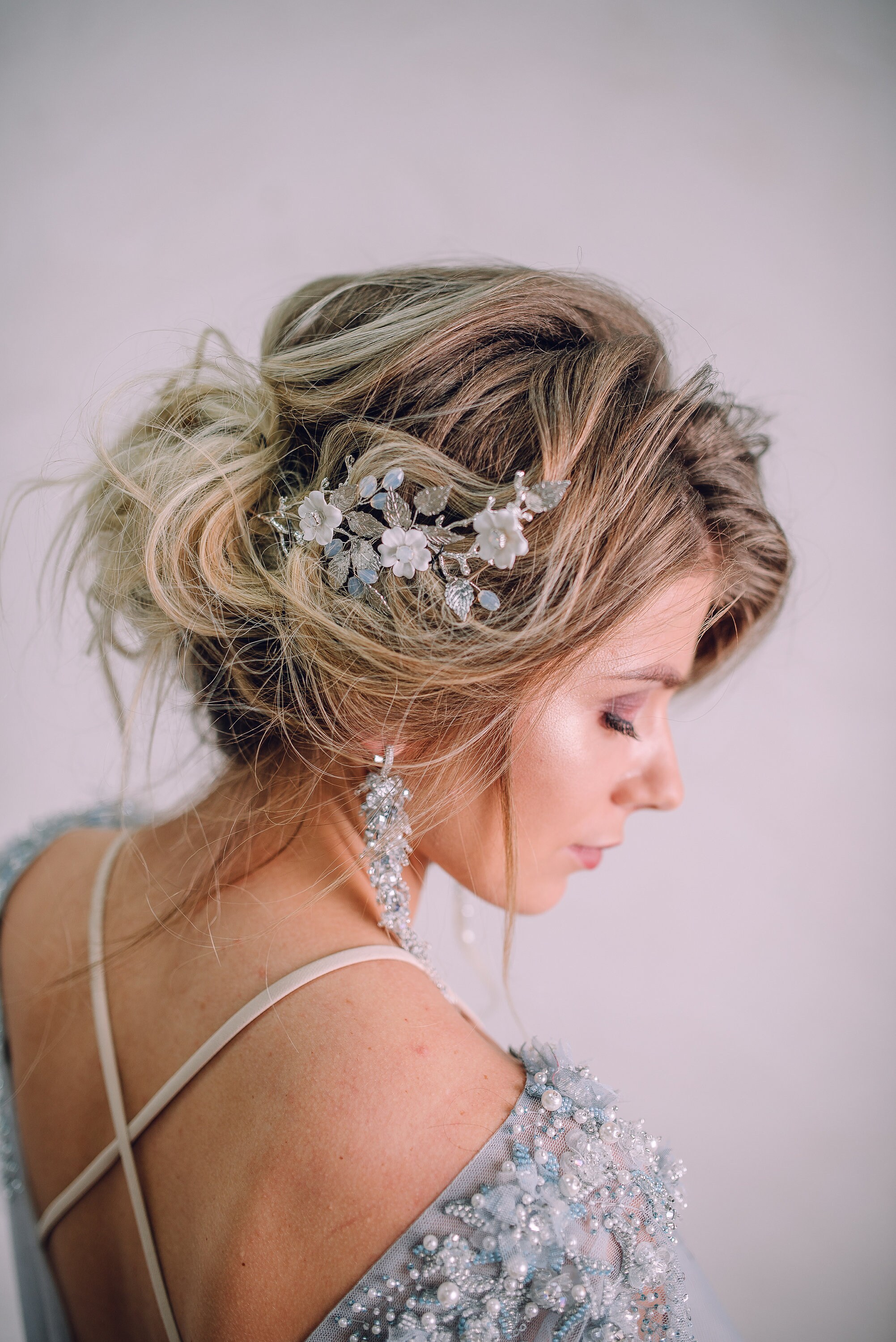 Bruids haar stuk-bruiloft haar wijnstok-bruiloft hoofd | Etsy