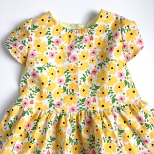 Yellow Floral Peplum Top, Girls Summer Floral Top - Etsy
