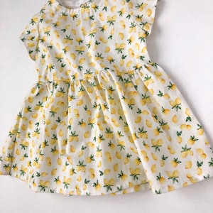 Lemon Girls Dress, Vintage Lemon Print Dress, Summer Dress - Etsy