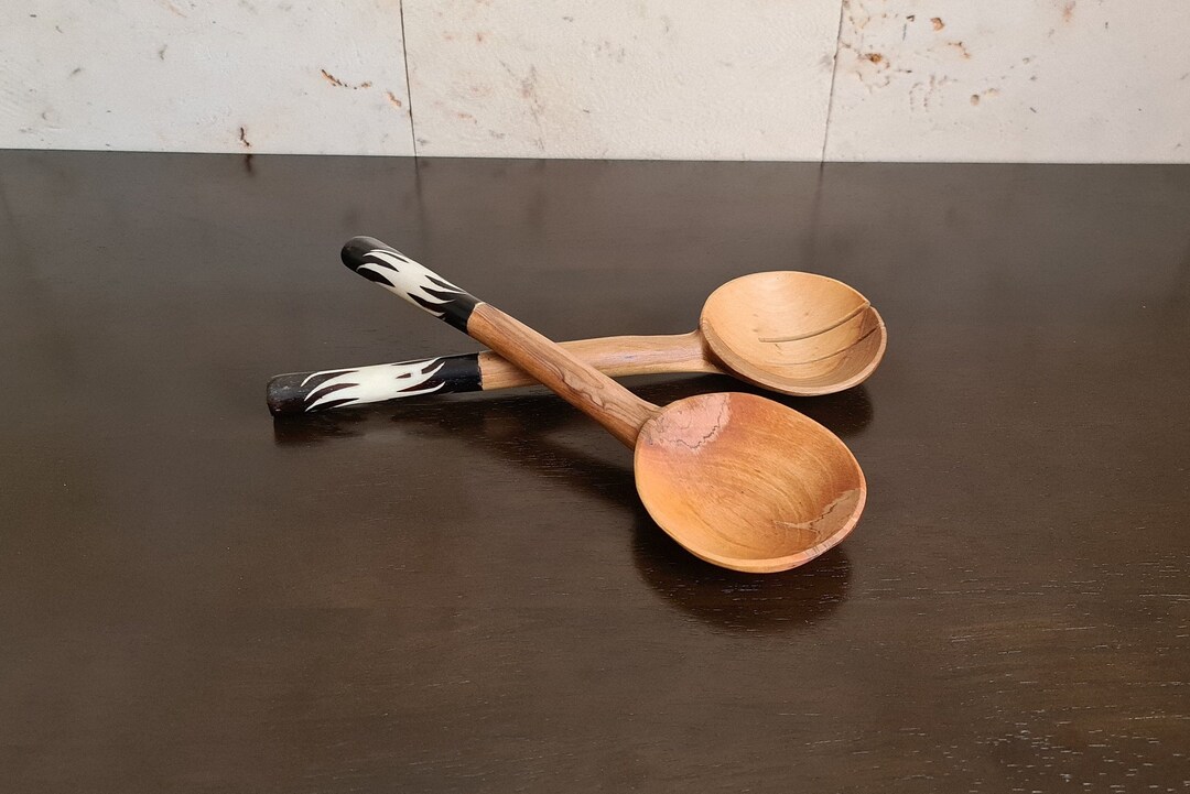 African Wooden Spoons, Olive Wood, Bohemian Style, Farmhouse Style ...
