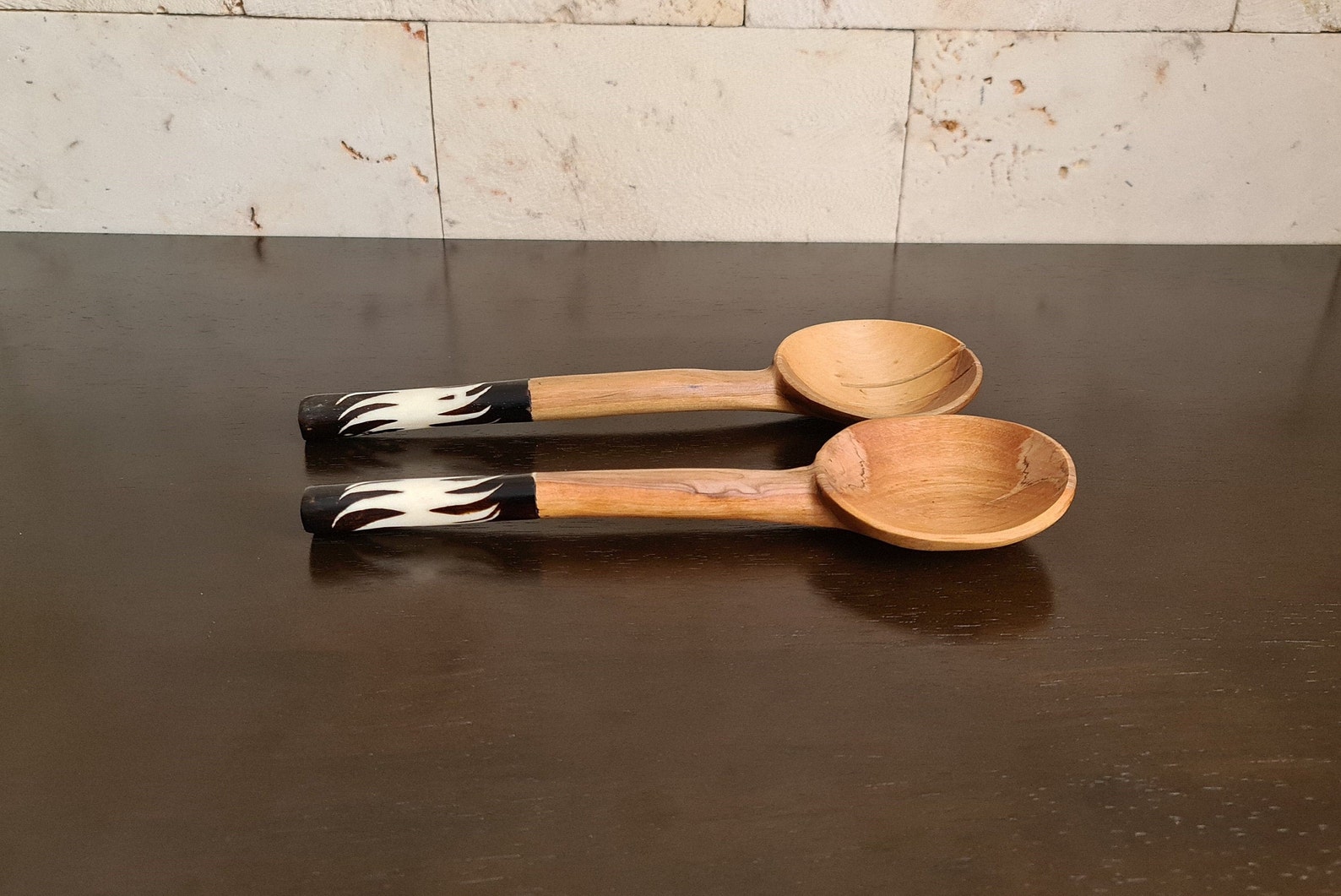 African Wooden Spoons Olive Wood Bohemian Style Farmhouse - Etsy