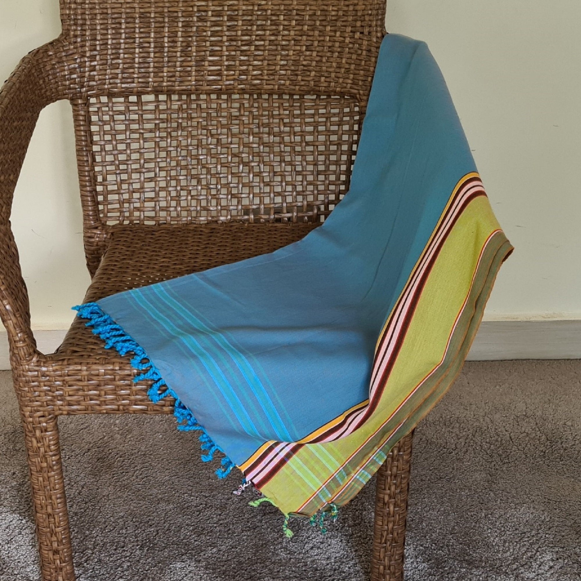 Kikoy African Print African Fabric Blue Kenyan Kikoy | Etsy