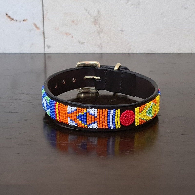 Beaded Dog Collar Leather - Etsy