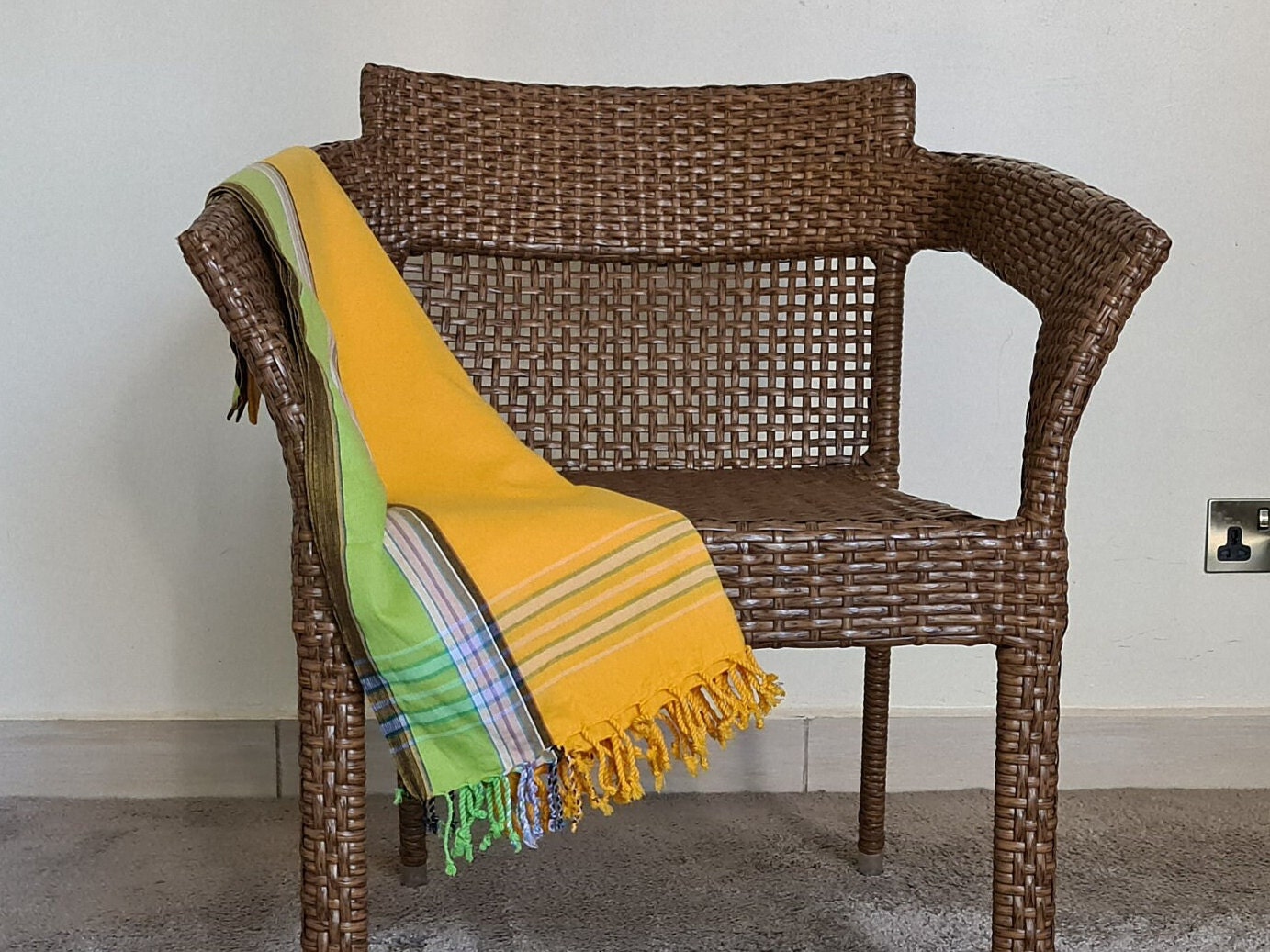 Kikoy African Print African Fabric Yellow Kenyan Kikoy - Etsy