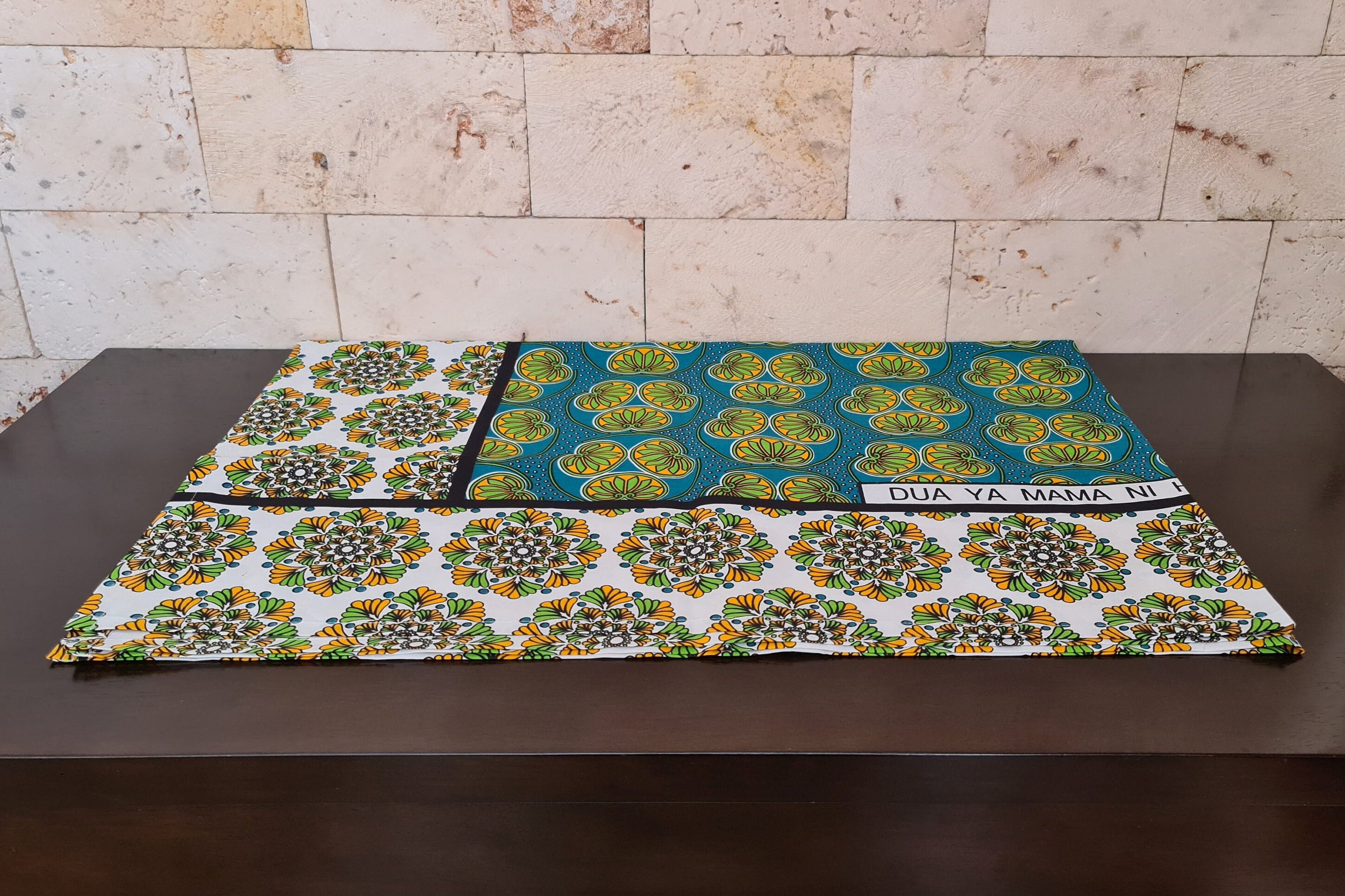 Kanga Leso African Print Fabric Blue Green White Beach - Etsy