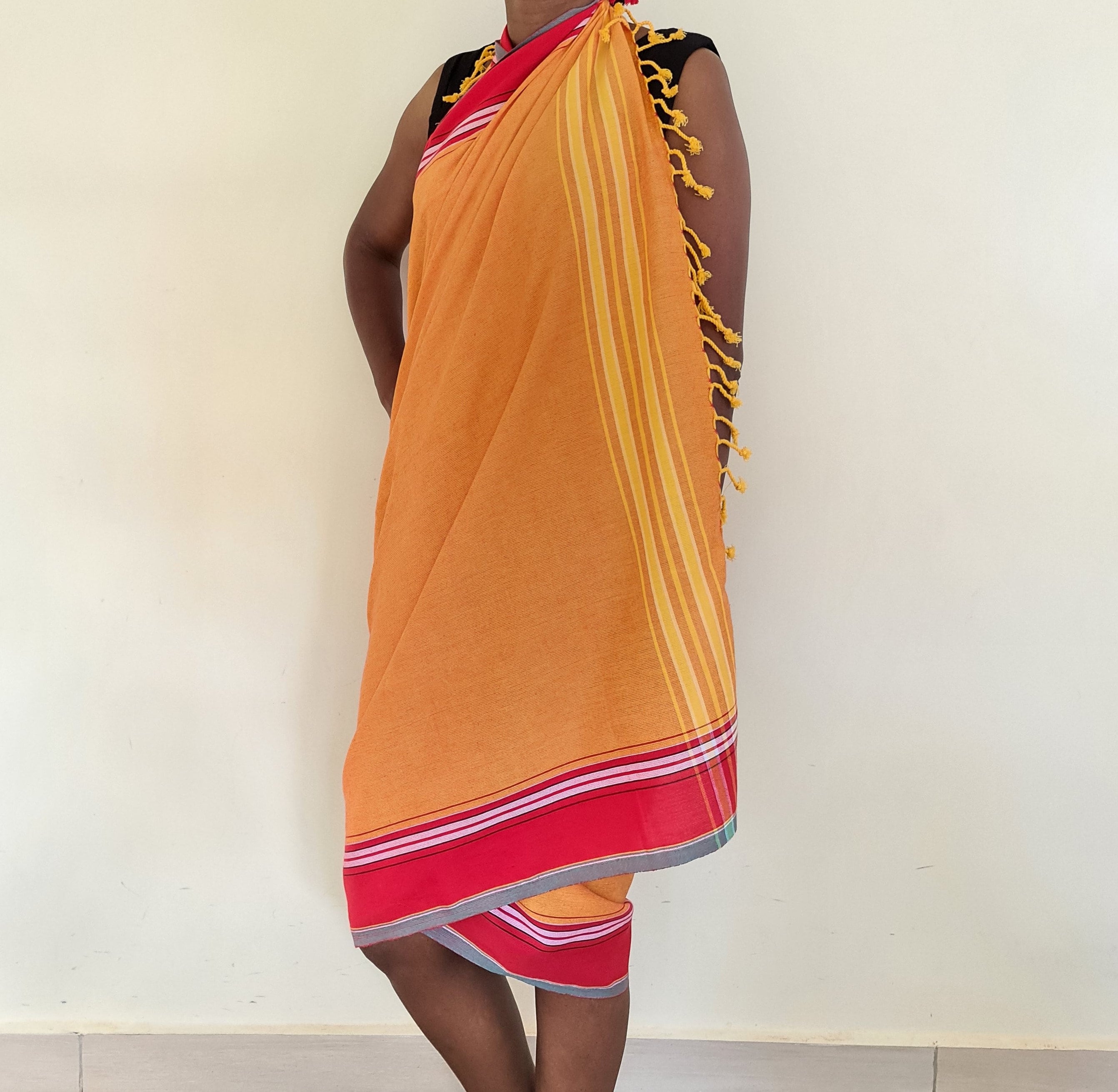 Kikoy African Print African Fabric Orange Kenyan Kikoy - Etsy