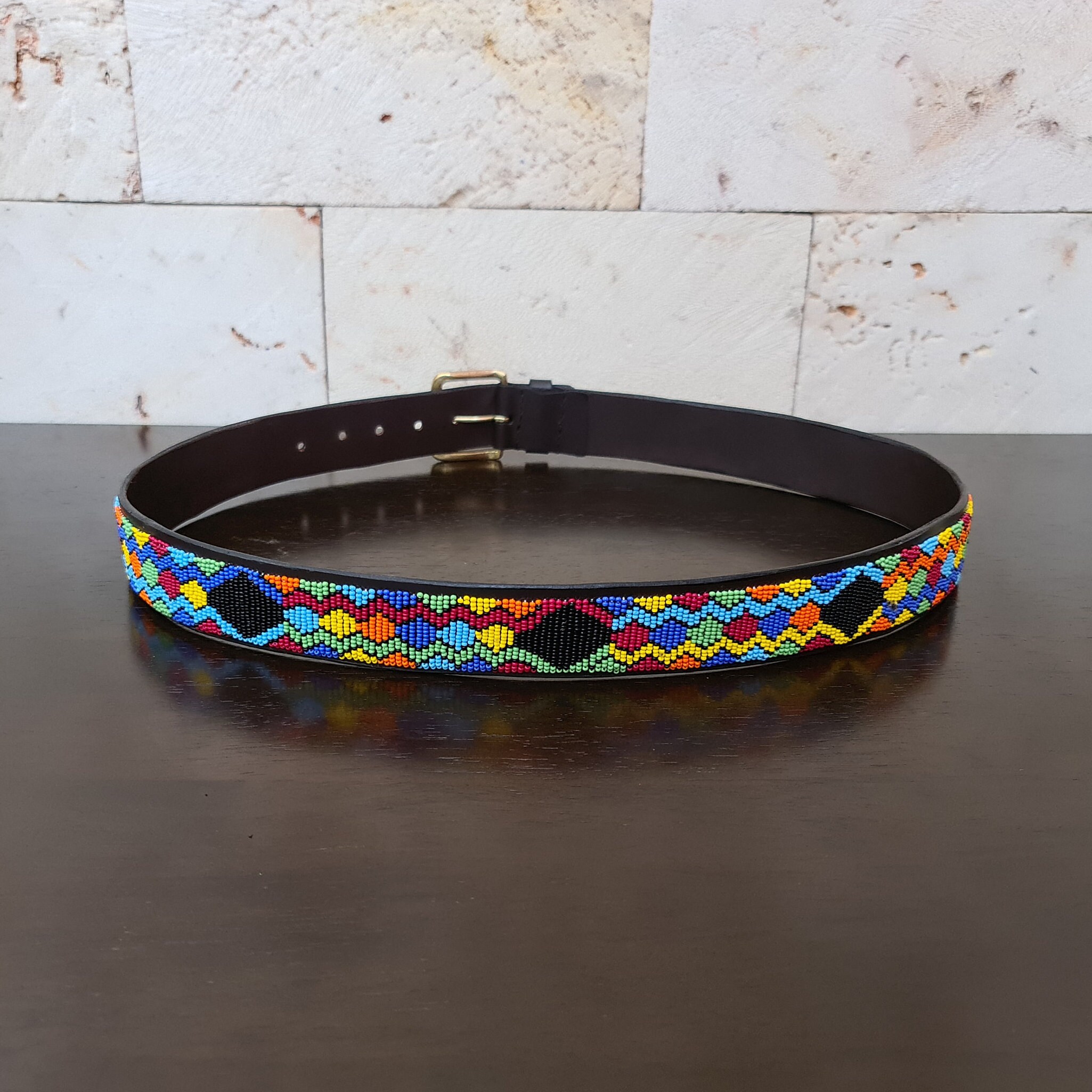 Maasai Beaded Leather Belt, Leather Belt, African Belt, Maasai Belt ...