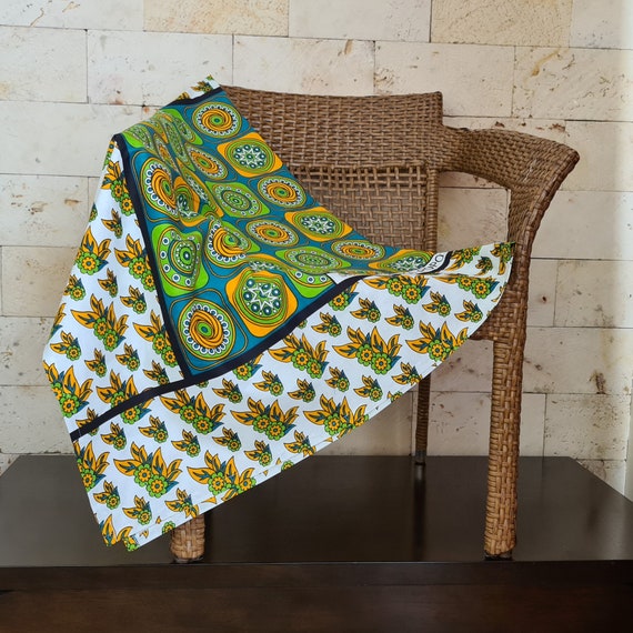 Kanga Leso African Print Fabric Blue Green White Beach | Etsy