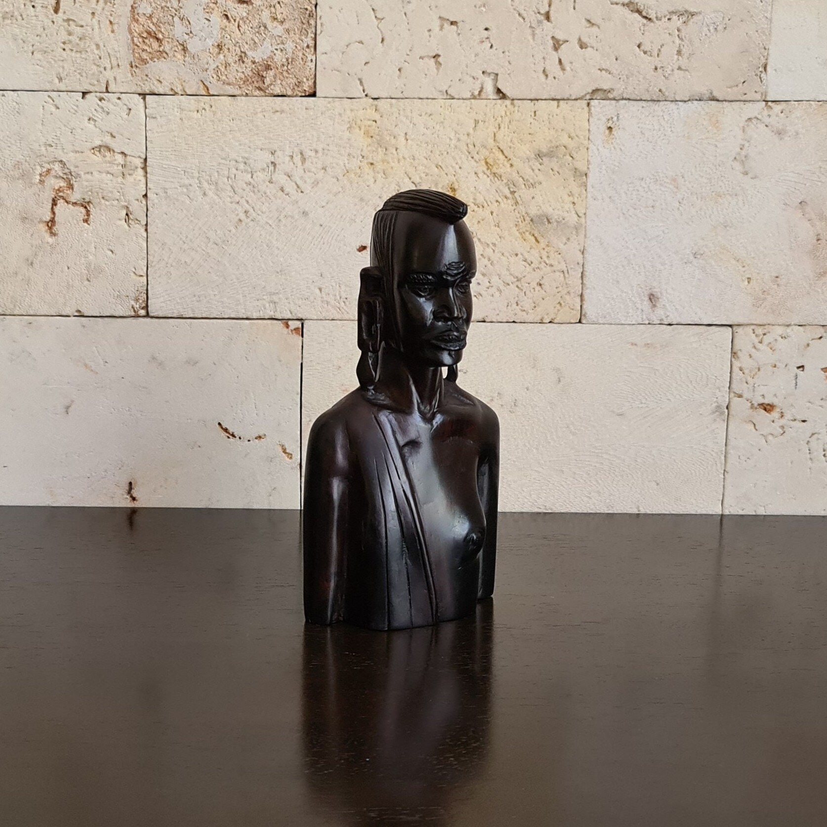 African Wood Carving of a Maasai Moran, Samburu Moran, Warrior, Wooden ...