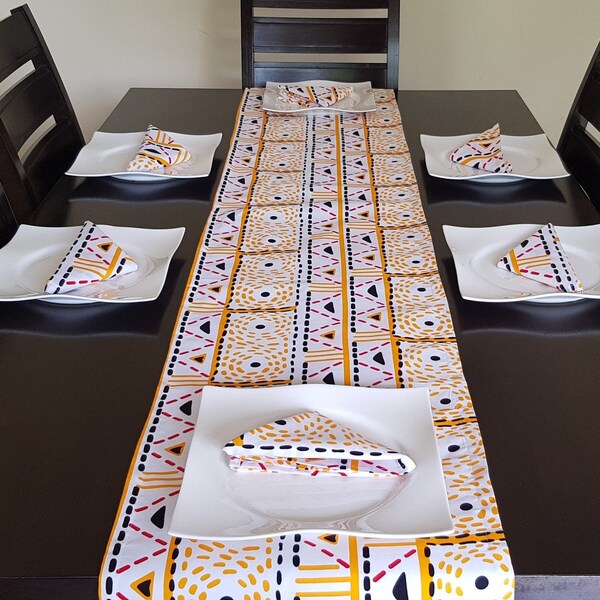 African Table Runner - Etsy