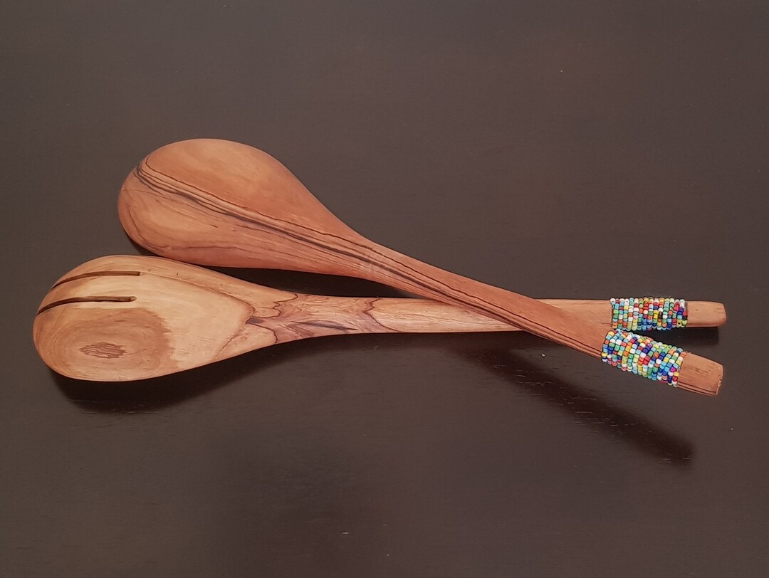 African Wooden Spoons, Olive Wood, Bohemian Style, Farmhouse Style ...