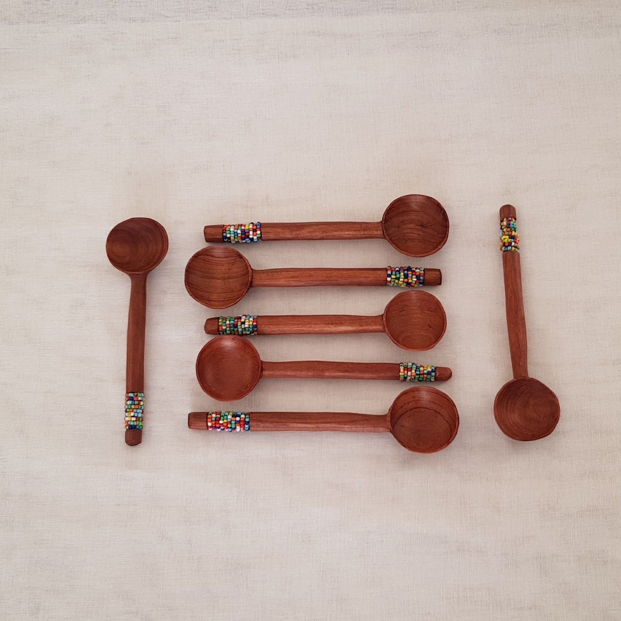 African Wooden Teaspoons pair Coffee Spoons Olive Wood | Etsy