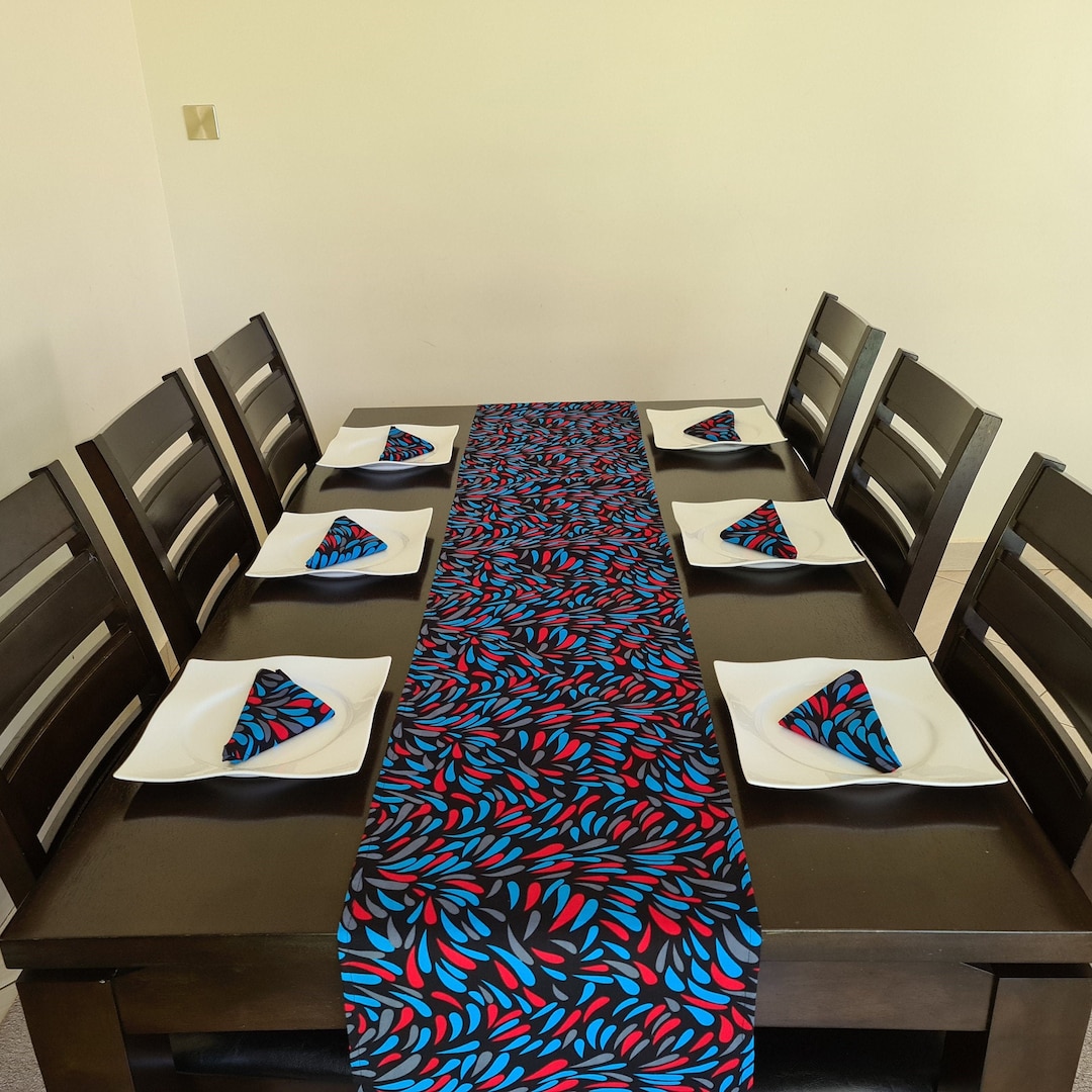 African Table Runner, African Cloth Napkins, Ethnic Table Runner ...