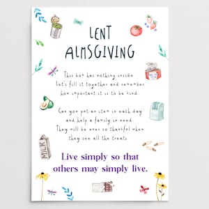 Lent Almsgiving Food Donation Box for Children | 40 Days of Good Deeds ...