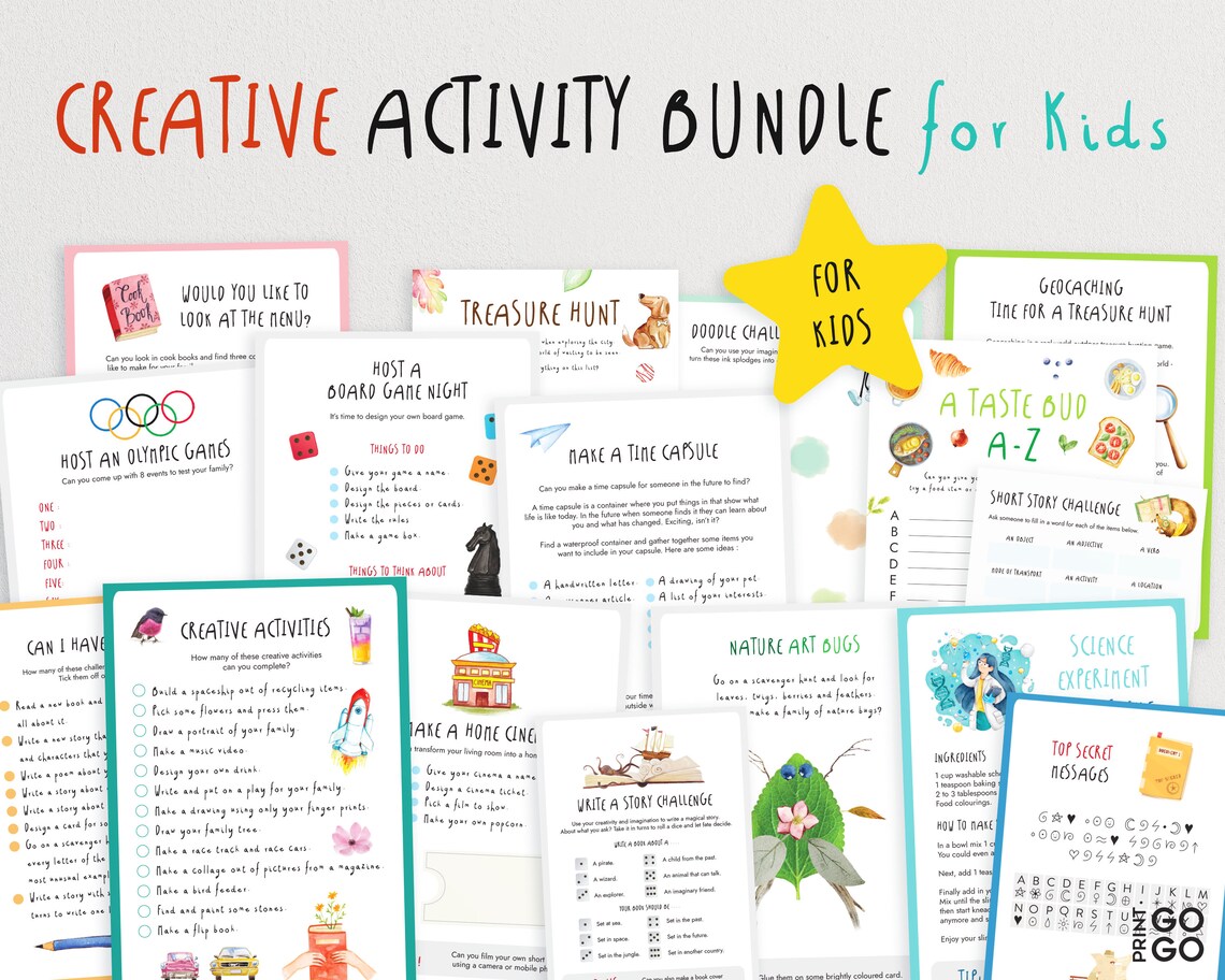 Creative Activity Bundle for Kids Creative Kids Activities - Etsy