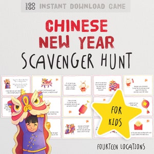 Chinese New Year Scavenger Hunt for Kids | Printable Lunar New Year ...