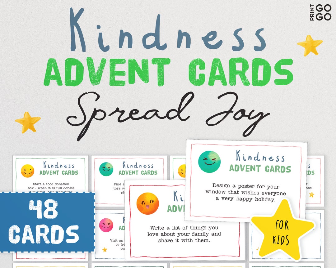 48 Kindness Advent Calendar Cards Ideas to Spread Joy and - Etsy