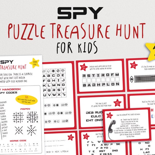 Spy Puzzle Treasure Hunt the Undercover Secret Agent Search - Etsy