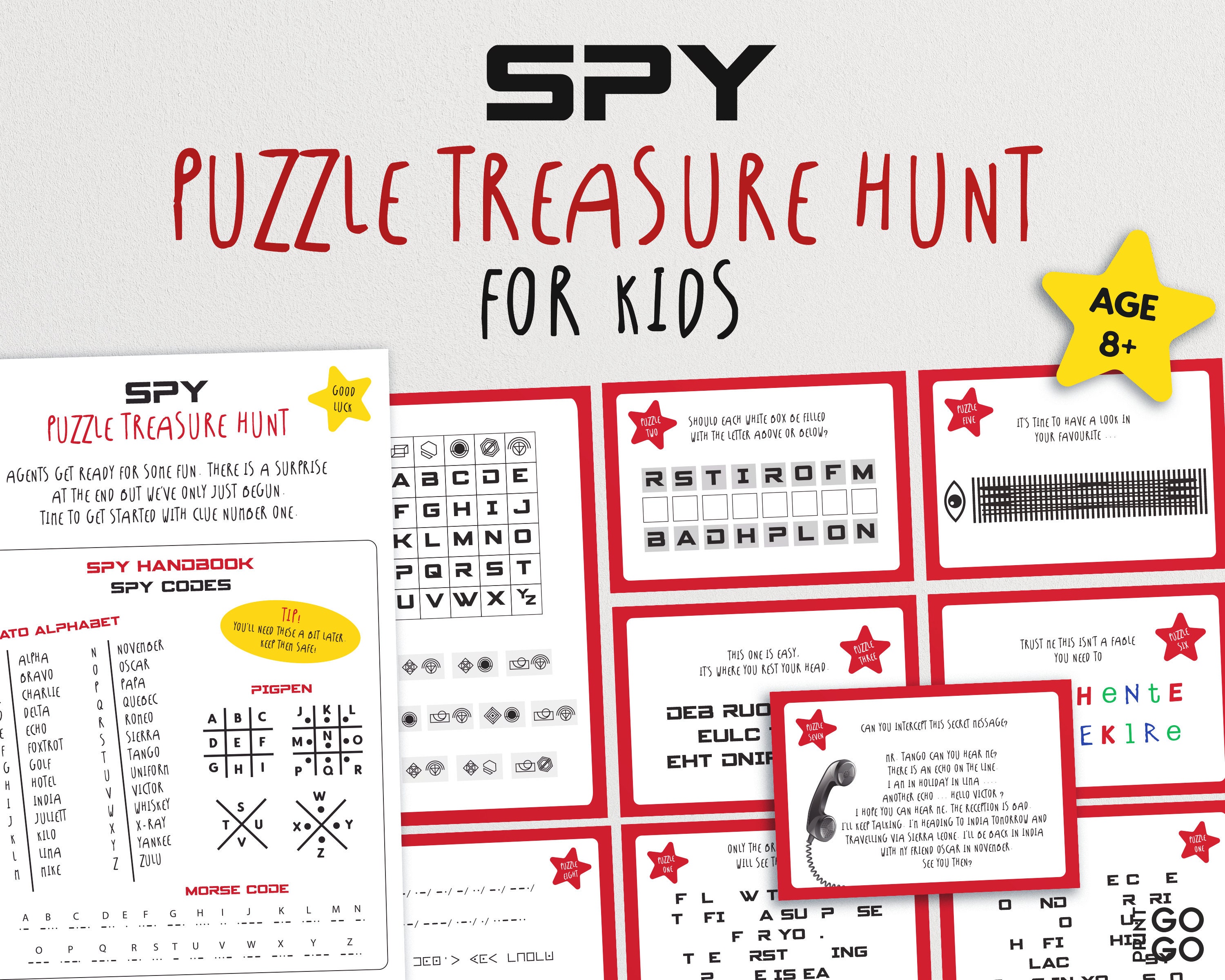 Spy Puzzle Treasure Hunt the Undercover Secret Agent Search - Etsy UK